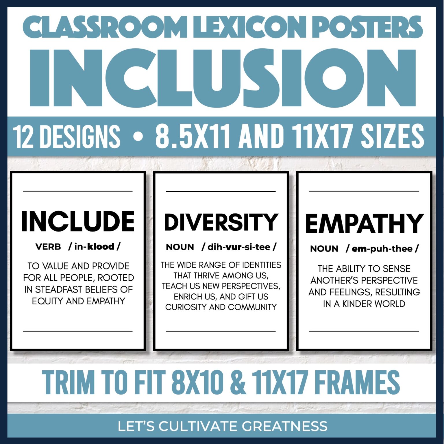 Diversity & Inclusion Concept Posters - Let's Cultivate Greatness