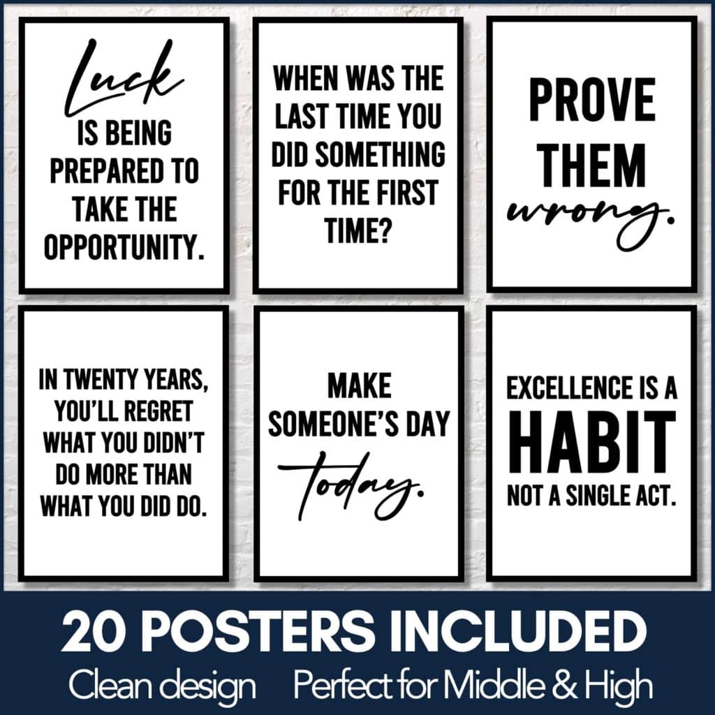 Inspirational and Motivational Classroom Posters - Let's Cultivate ...