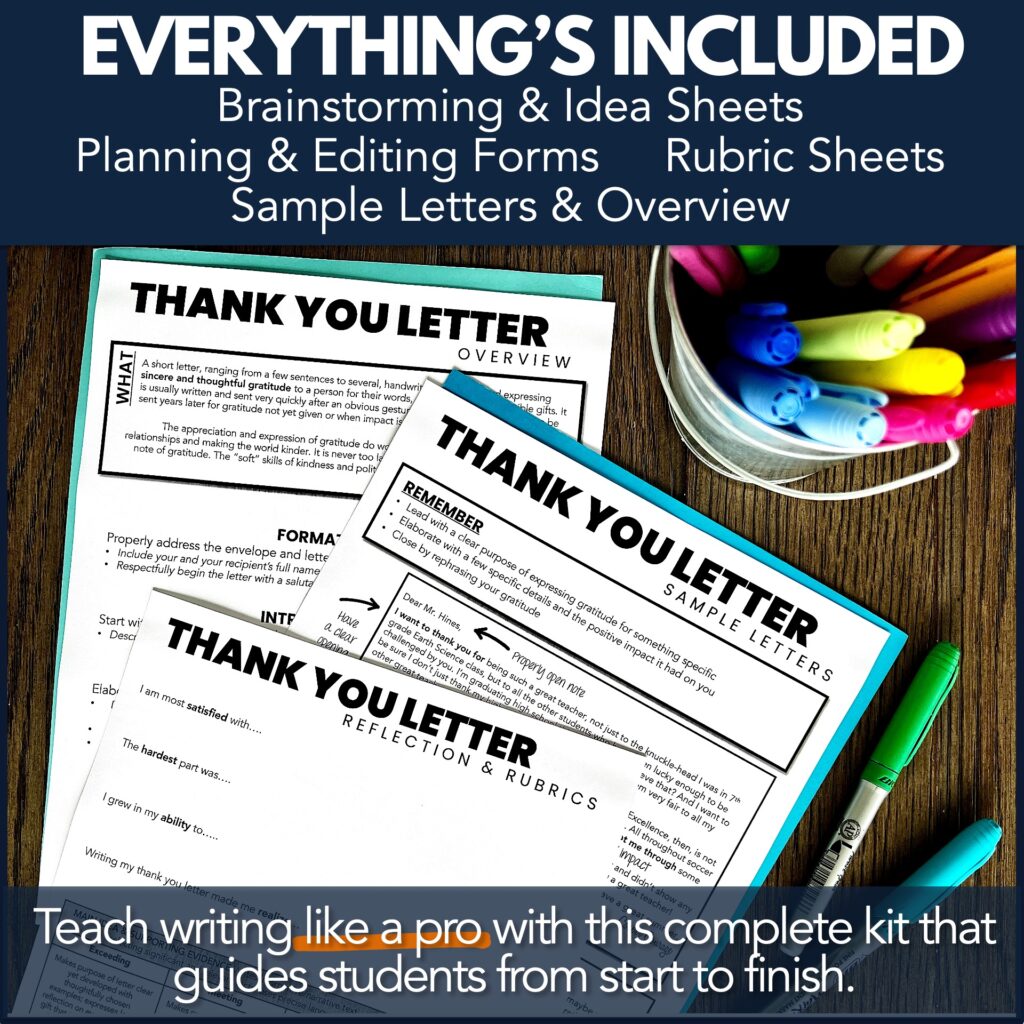Thank You Note or Letter Writing Kit - Let's Cultivate Greatness